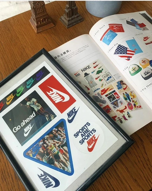 VINTAGE NIKE 1980S RARE STICKER SET PINWHEEL WAFFLE ATHLETICS WEST $180 ...