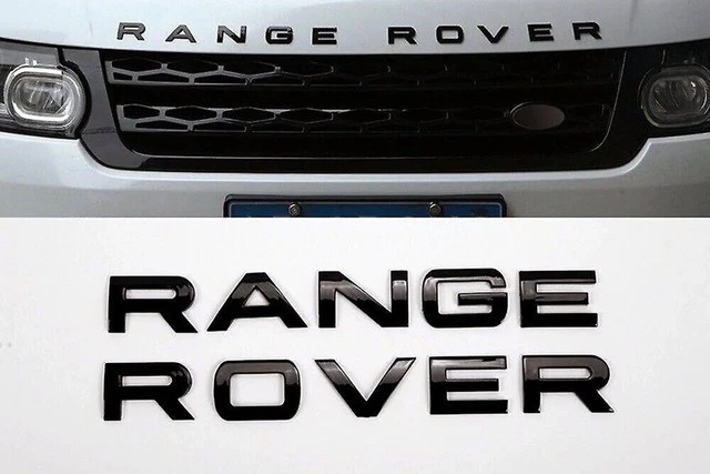 NEW GENUINE GLOSS Black Range Rover Badge FULL SET Front & Rear ...