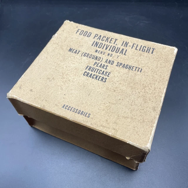 VIETNAM WAR US Military Food packet, in-flight box lunch individual ...