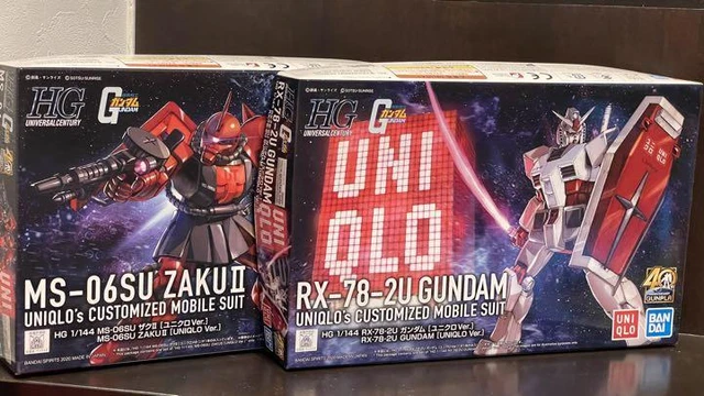 BANDAI UNIQLO LIMITED Gunpla Gundam&Zaku II HG UNIQLO Ver.Mobile Suit ...