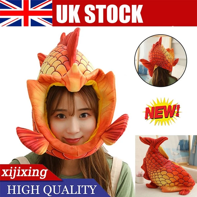 FUNNY HALLOWEEN HAT Fish Shaped Headpiece Stage Costume Photo ...