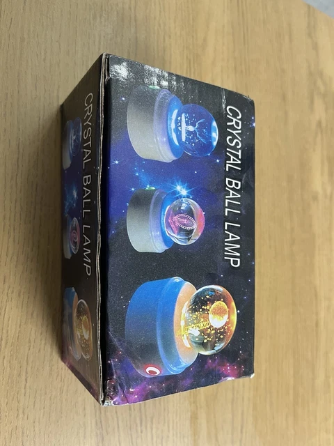 3D LED PLANET Night Light Solar System Crystal Ball Table Lamp £8.64 ...