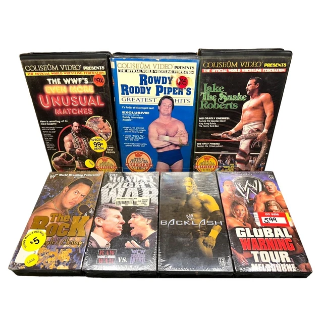 WWF WWE WRESTLING VHS Tapes The Rock, Rowdy Roddy Piper, Jake the Snake ...