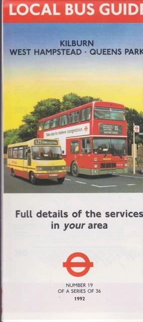 LONDON TRANSPORT BUS Map Kilburn 1992 £3.00 - PicClick UK
