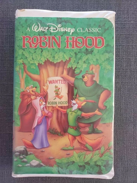ROBIN HOOD WALT Disney Original Release (VHS) Black Diamond Classics ...