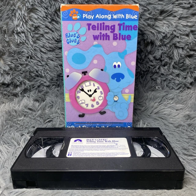 BLUES CLUES TELLING Time With Blue VHS 2002 Play Along With Blue What ...