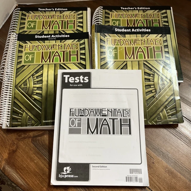 BJU PRESS 7TH Grade Fundamentals Of Math Teacher Edition Student ...