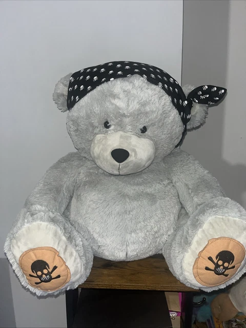 CORAL ISLAND PIRATE Teddy Bear Soft Toy Plush Grey 18” £13.97 - PicClick UK
