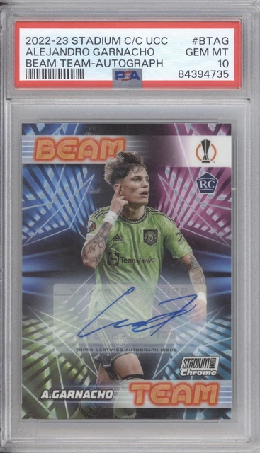ALEJANDRO GARNACHO PSA 10 2022 Topps Stadio Club Cromato Rookie Beam ...
