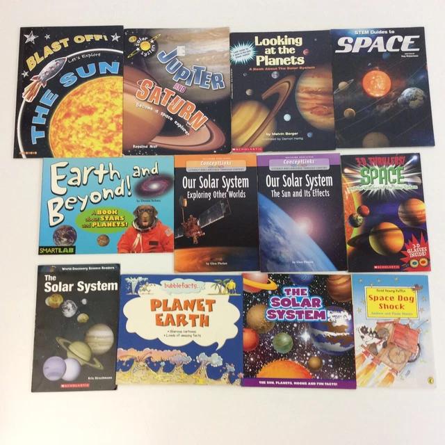 SPACE SOLAR SYSTEM Planets Astronauts 1st 2nd 3rd Grade 12 Book Lot £14 ...