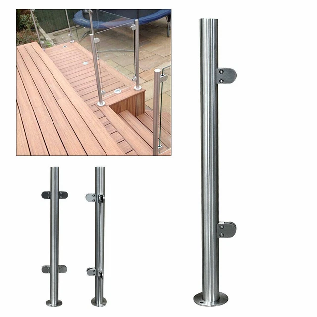 BALCONY POOL GLASS Panel Balustrade Railing Glazing Posts Stainless ...