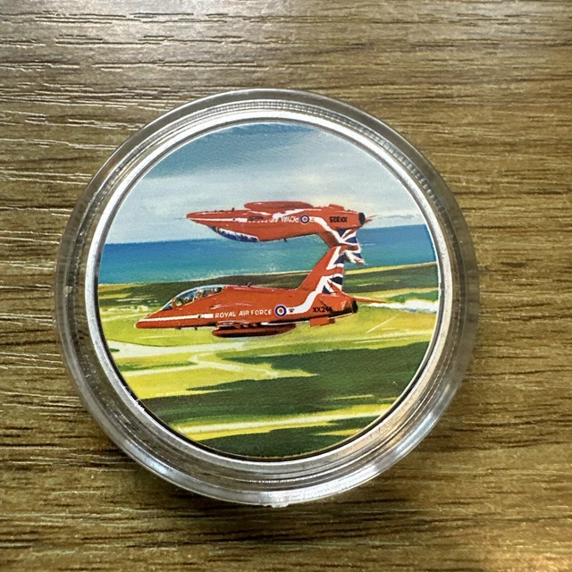 THE RED ARROWS RAF Aerobatic Team Display Season Silver Plated Coin. £6 ...