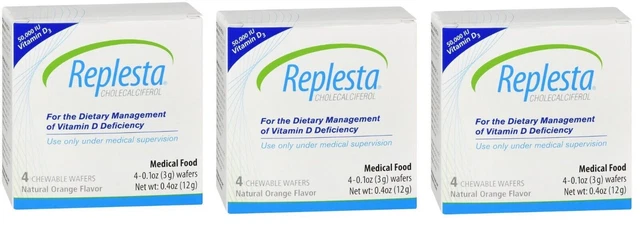 REPLESTA WAFER 4 ct wafer Vitamin D Deficiency X 3 Packs £71.99 ...