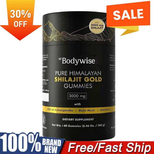 60 BE-BODYWISE PURE Himalayan Shilajit Gummies | 3000 mg Dietary ...