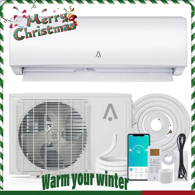 23 SEER DUCTLESS Mini Split Air Conditioner Heat Pump Inverter AC 9000 ...