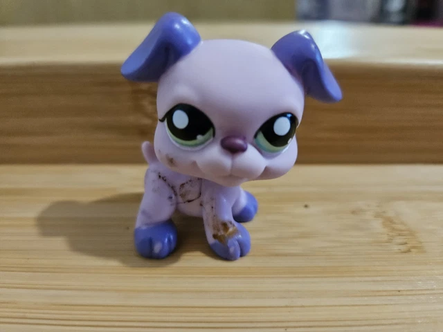LITTLEST PET SHOP LPS #1500 PURPLE BOXER Puppy Dog Pet Figure Lps ...