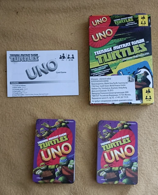 UNO NICKELODEON TEENAGE Mutant Ninja Turtles Card Game £7.99 - PicClick UK