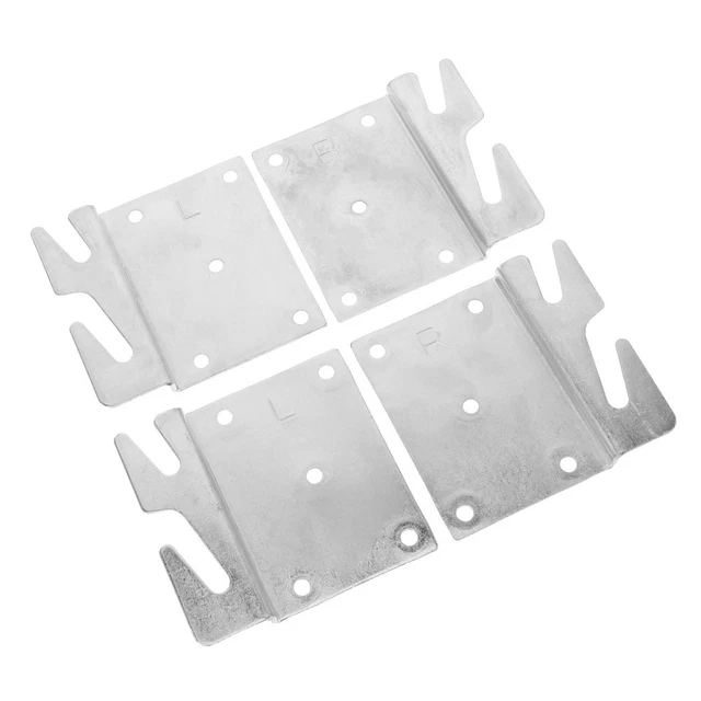 4 PCS METAL Bed Frame Hardware Heavy-duty Wood Brackets Rail Hook ...