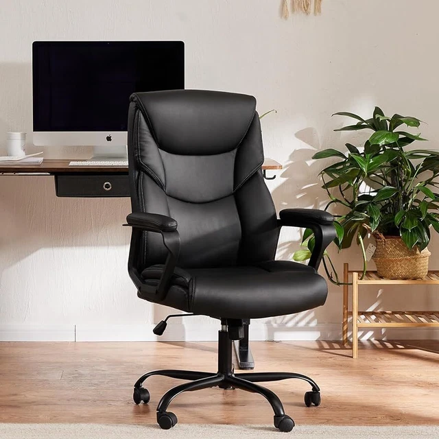 PU LEATHER EXECUTIVE Office Chair Ergonomic High Back Compute Home Desk ...