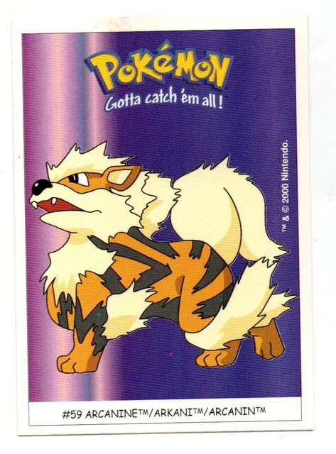 POKÉMON GOTTA CATCH 'em All Nr. 59 - Arkani Arcanine (A4874) EUR 16,36 - PicClick DE