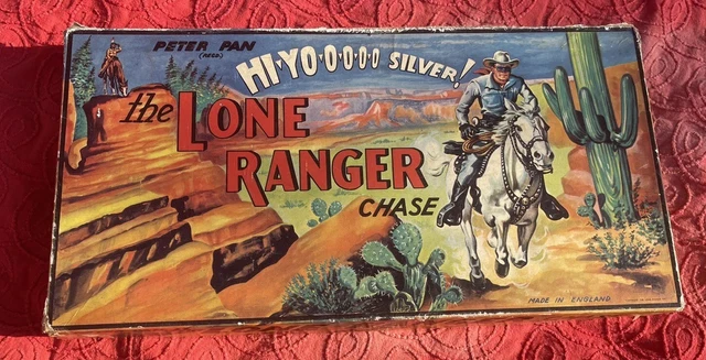 THE LONE RANGER Chase Board Game Vintage Original Rare Peter Pan Games ...