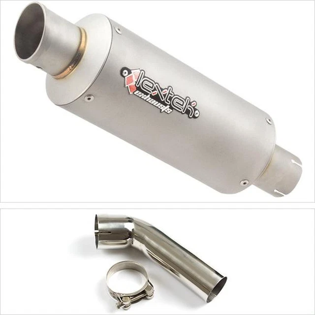 LEXTEK GP1 MATT S/Steel GP Stubby Exhaust 240mm with Link Pipe for ...
