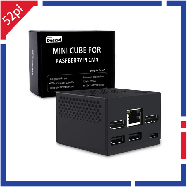 DESKPI MINI CUBE for Raspberry Pi Compute Module 4 (CM4) with a Silent ...