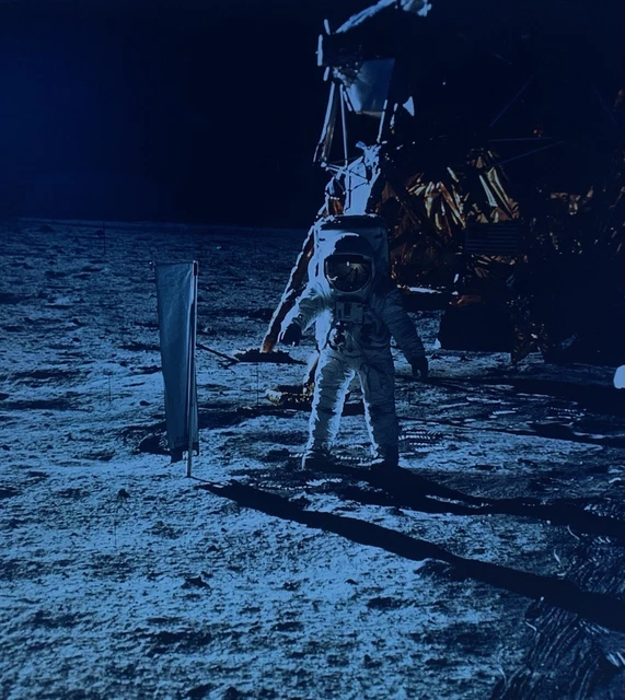 VINTAGE NASA 4X5” Kodak Transparency - Apollo 11 Buzz Aldrin EVA £350. ...