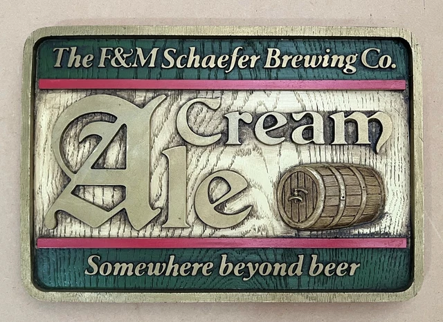RARE VINTAGE SCHAEFER Beer Sign CREAM ALE F&M Schaefer Brewing Co., £18 ...