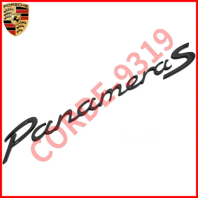 NEW GLOSS BLACK PORSCHE Panamera S Letters Rear Badge Emblem Look Deck ...