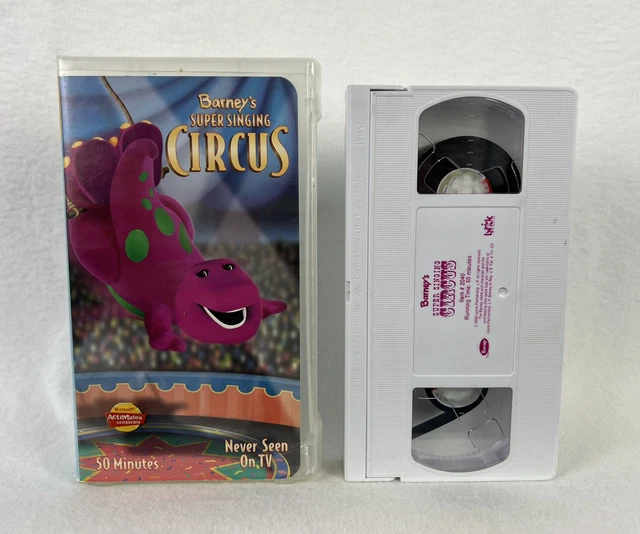BARNEY BARNEY'S SUPER Singing Circus 2000 Video VHS Hard Case Children ...