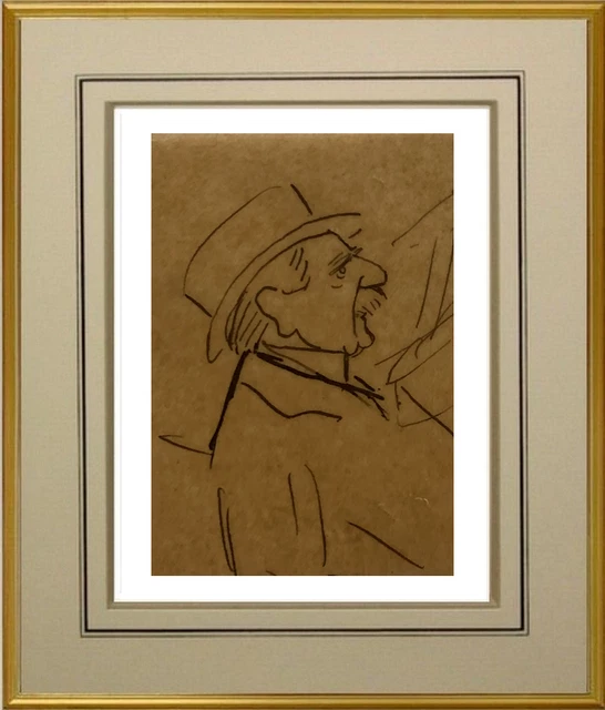 GEORGES GOURSAT DIT SEM (1863-1934) DESSIN ORIGINAL PORTRAIT 1900 (1184 ...