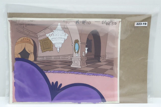 ORIGINAL HAND PAINTED Animation Production Cel & Painted Background ...