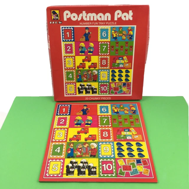 VINTAGE POSTMAN PAT Puzzle 20 Pieces Michael Stanfield 1982 Woodland ...