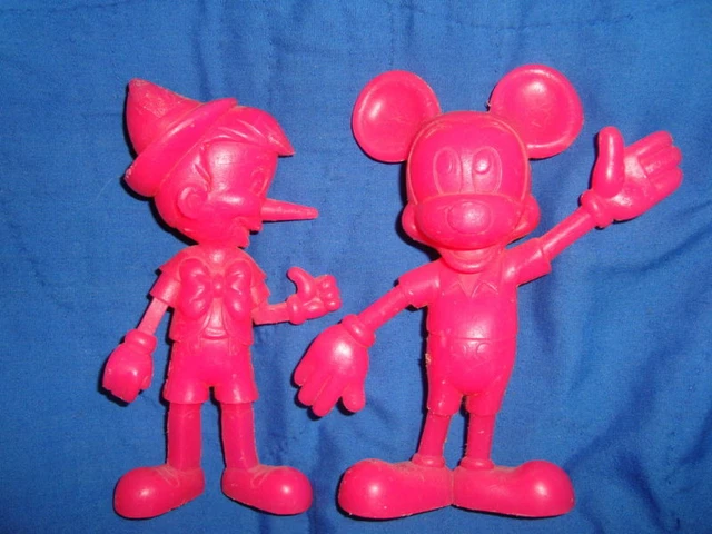 WALT DISNEY PINK PVC Pinocchio & Mickey Figures 5.75" $19.99 - PicClick CA