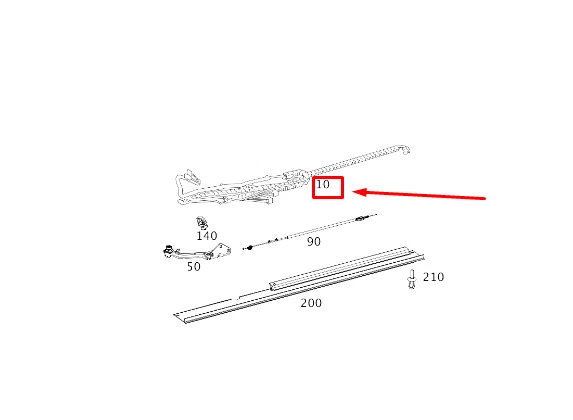 MERCEDES-BENZ SPRINTER 907 LH Sliding Door Energy Chain A9078203700 NEW ...