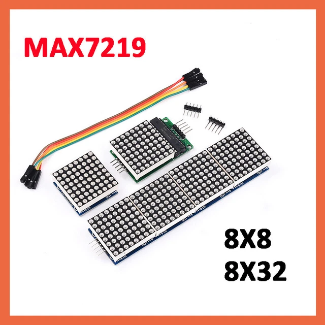 MAX7219 DOT MATRIX 8X8 8X32 Display Module with Cables for Raspberry Pi ...
