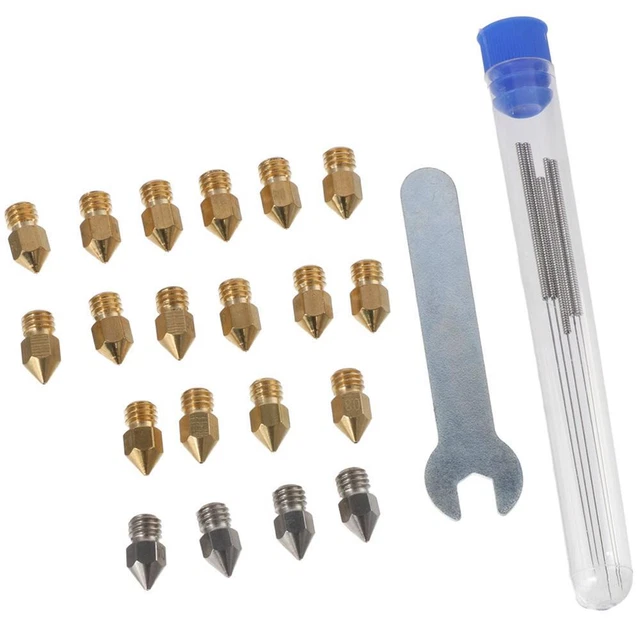 STAINLESS STEEL 3D Printer Nozzles Kit 3D Printer Nozzle Set Creality ...