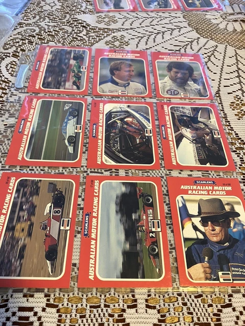 RARE 1986 SCANLENS Australian Motor Racing Cards Numbers 10-18 Mint ...