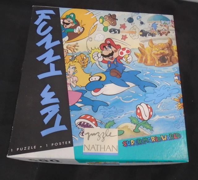 ANCIEN PUZZLE SUPER Mario World Poster 500 Pieces Nathan Funny Way 1993 ...