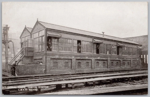 EUSTON STATION L&NW Railway Signal Cabin LNWR Official Postcard £7.99 ...