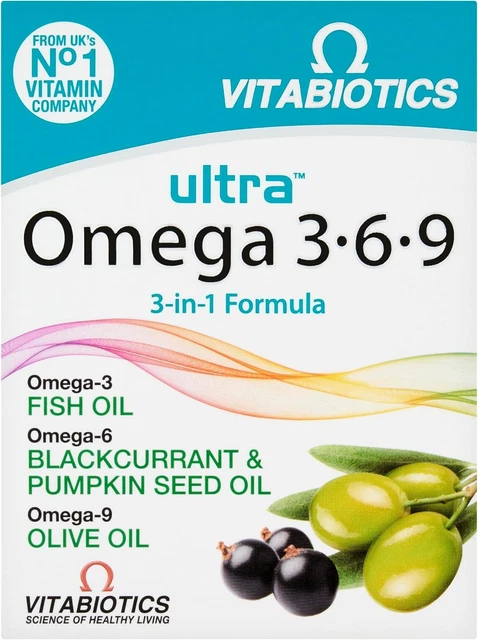 VITABIOTICS ULTRA OMEGA 3-6-9 3-in-1 Formula Capsules £17.80 - PicClick UK
