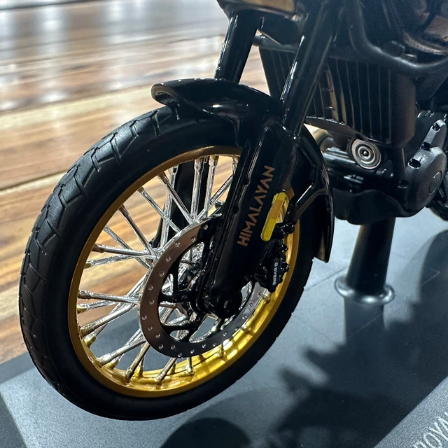 ROYAL ENFIELD HIMALAYAN 450 Model 1:12 Scale - Black, Fast Dispatch ...