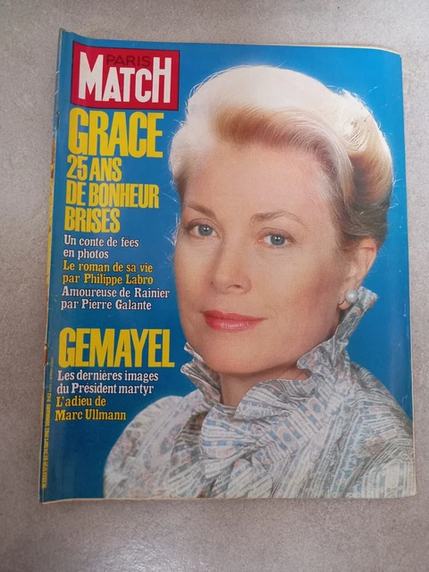 PARIS MATCH N°1739 24 septembre 1982 Décès GRACE KELLY DE MONACO ... PARIS MATCH N°1739 24 septembre 1982 Décès GRACE KELLY DE MONACO ...