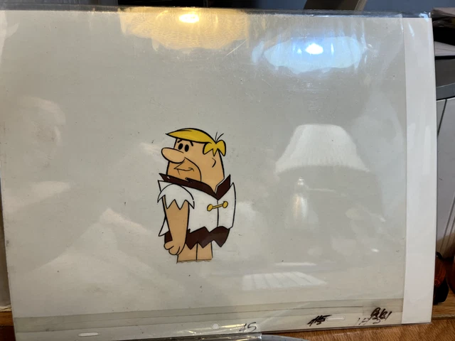 RARE ! BARNEY RUBBLE (2 Cels) Hanna Barbera ANIMATION CEL 1970' THE ...