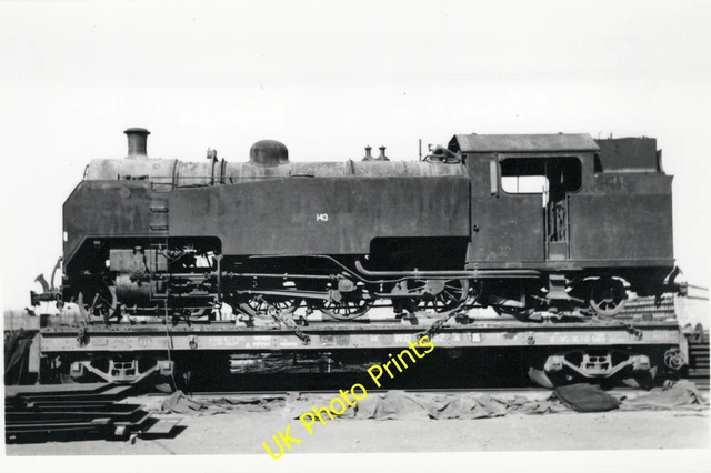 PHOTO 6X4 RAILWAY Steam Engine Palestine Tank Engine on Flat Wagon ...