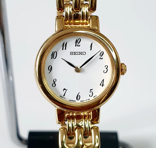 1999 SEIKO LADIES Dress Watch Gold Tone Quartz Original Box Papers New Battery £69.99 - PicClick UK