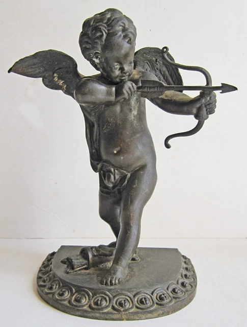 STATUETTE DE CUPIDON en bronze, 19° siècle. Dans le gout de Houdon. EUR ...