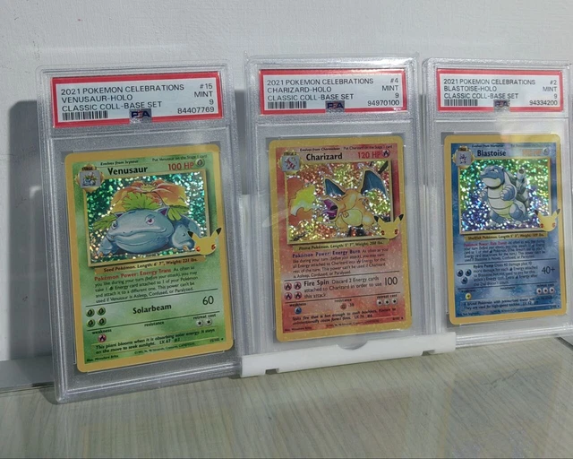 POKEMON CELEBRATIONS CHARIZARD Venusaur Blastoise Trio Base Set Psa 9 EUR 190,00 - PicClick FR
