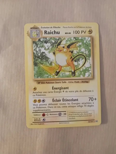 CARTE POKÉMON : Raichu 36/108 RARE XY Evolution Française EUR 1,00 ...